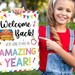 EDITABLE Back to School Welcome Sign Template, Welcome Back to School ...