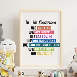 In This Classroom We Are, Classroom Quotes, Classroom Wall Art Digital ...