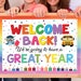Back to School Welcome Sign PRINTABLE, Colorful Welcome Back to School ...