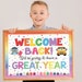 Back to School Welcome Sign PRINTABLE, Colorful Welcome Back to School ...