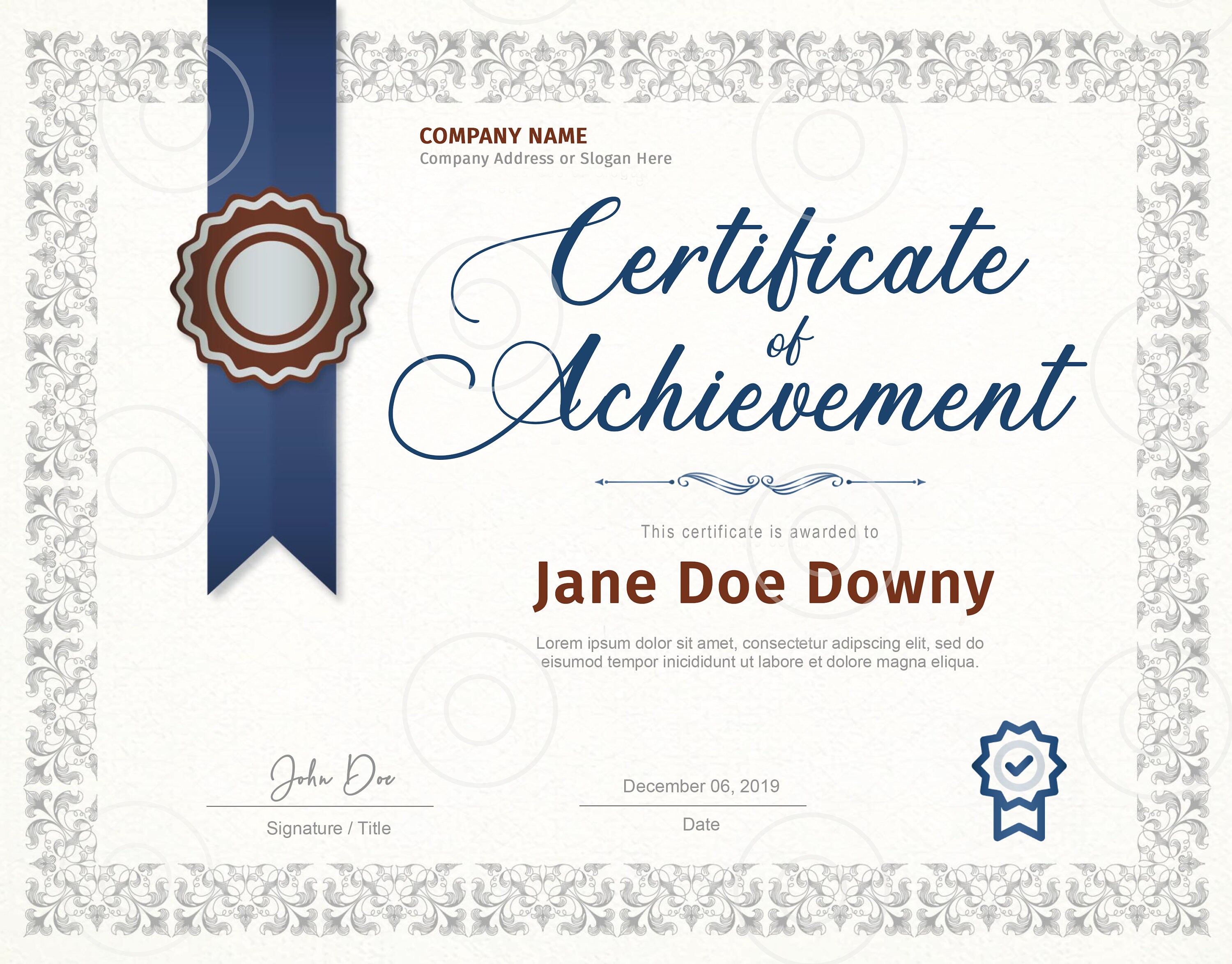 Award Certificate Award Template Certificate of - Etsy