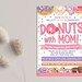 Editable Donuts With Mom Flyer, Church School, PTA PTA Flyer, Donuts ...