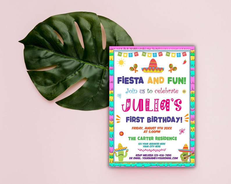 Editable Fiesta Invitation Any Age Fiesta Mexican Fiesta - Etsy