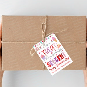 Teacher Valentine's Day Gift Tag, It's A Treat Having You as A Student ...