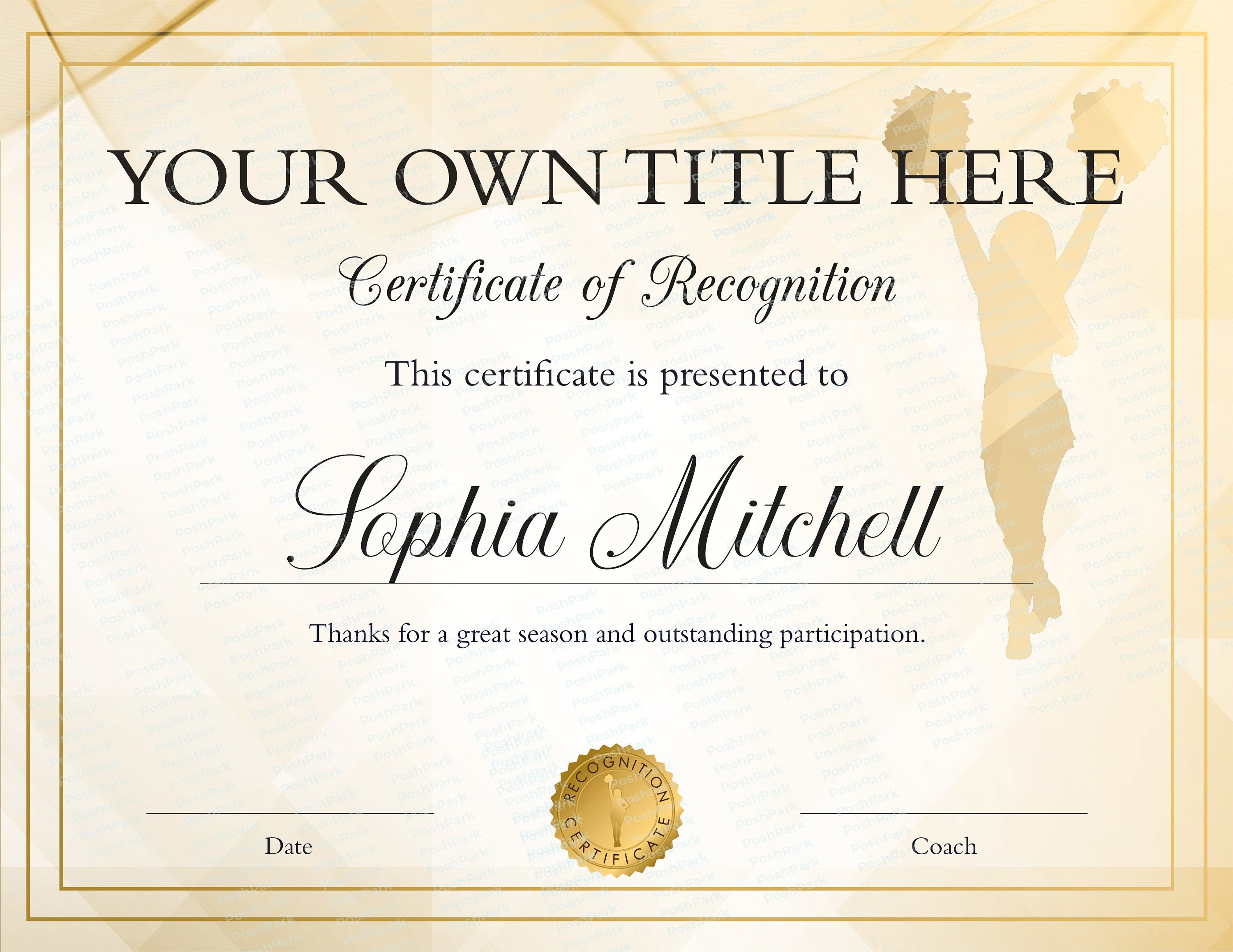 EDITABLE End of Season Cheer Awards, 25 Plus Cheerleading Certificate ...