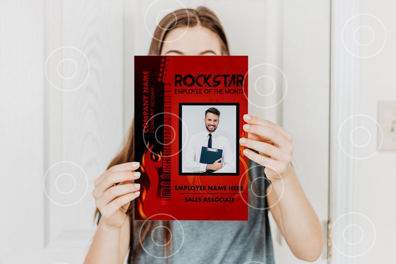 Employee of the Month Printable EDITABLE Rockstar Employee | Etsy