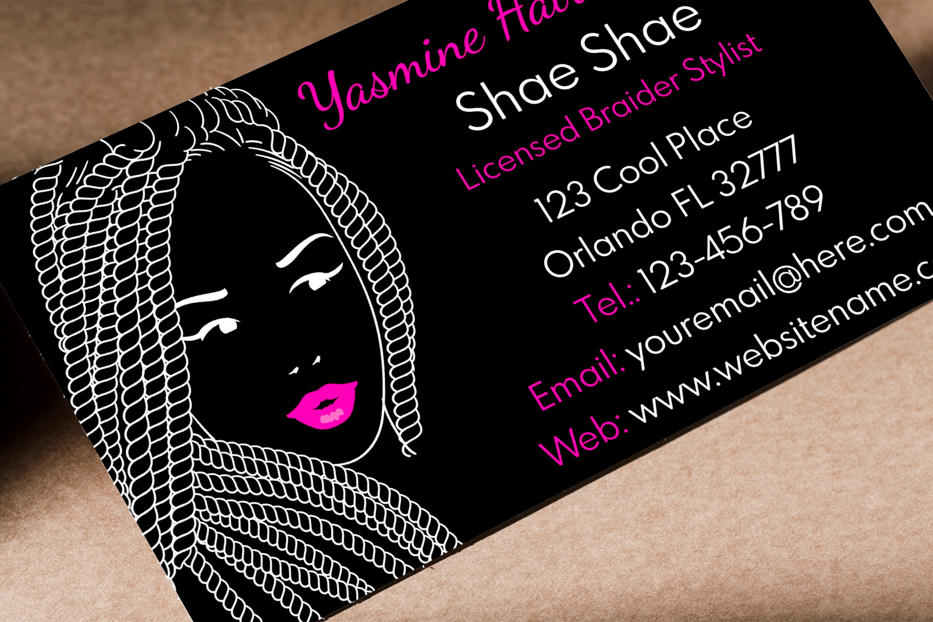 Hair Braiding Business Card Hair Business Card Design Hair | Etsy