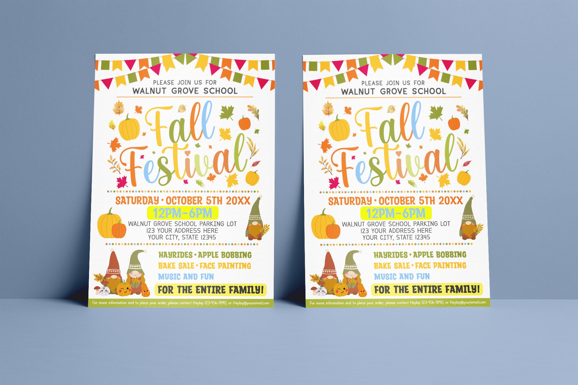 Editable Fall Festival Flyer, School Church Halloween Fall Invite, Fall ...