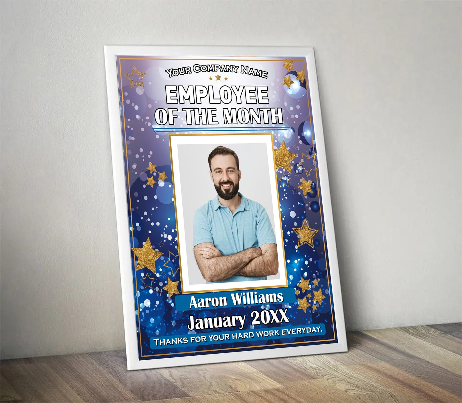 EDITABLE Star Employee of the Month Template BUNDLE - Etsy