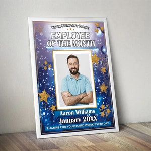 EDITABLE Star Employee of the Month Template BUNDLE | Printable ...
