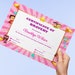 Editable Certificate of Bravery, Pink Printable Kids Certificate ...