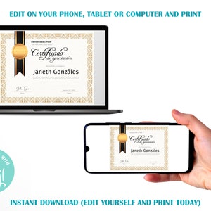 Certificado De Apreciación EDITABLE Elegant Design School Office Award ...