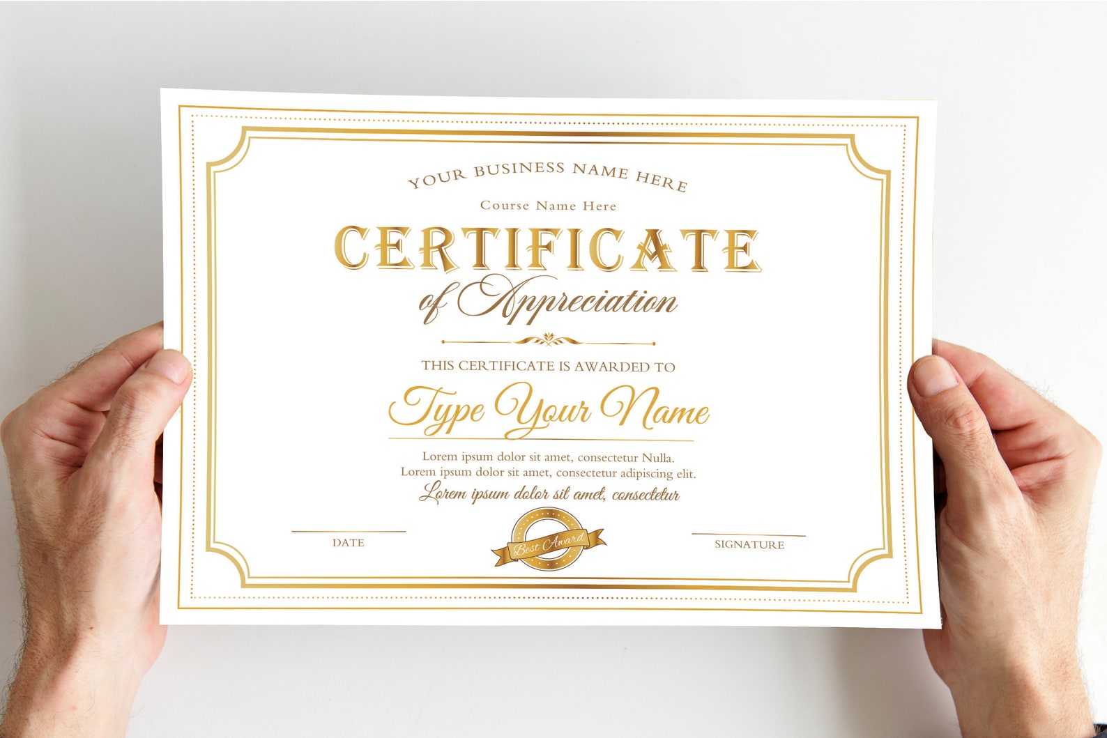 Editable Certificate of Appreciation Custom Award Certificate - Etsy
