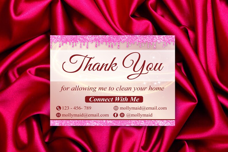 Cleaning Business Thank You Card Template | Printable Cleaning Service ...