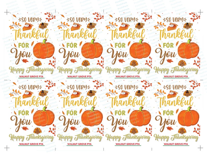 Editable Thankful Grateful for You Thanksgiving Gift Tags, Fall Gift ...