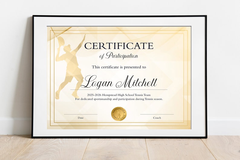 Editable Tennis Certificate Bundle 3 Printable Tennis Awards | Etsy