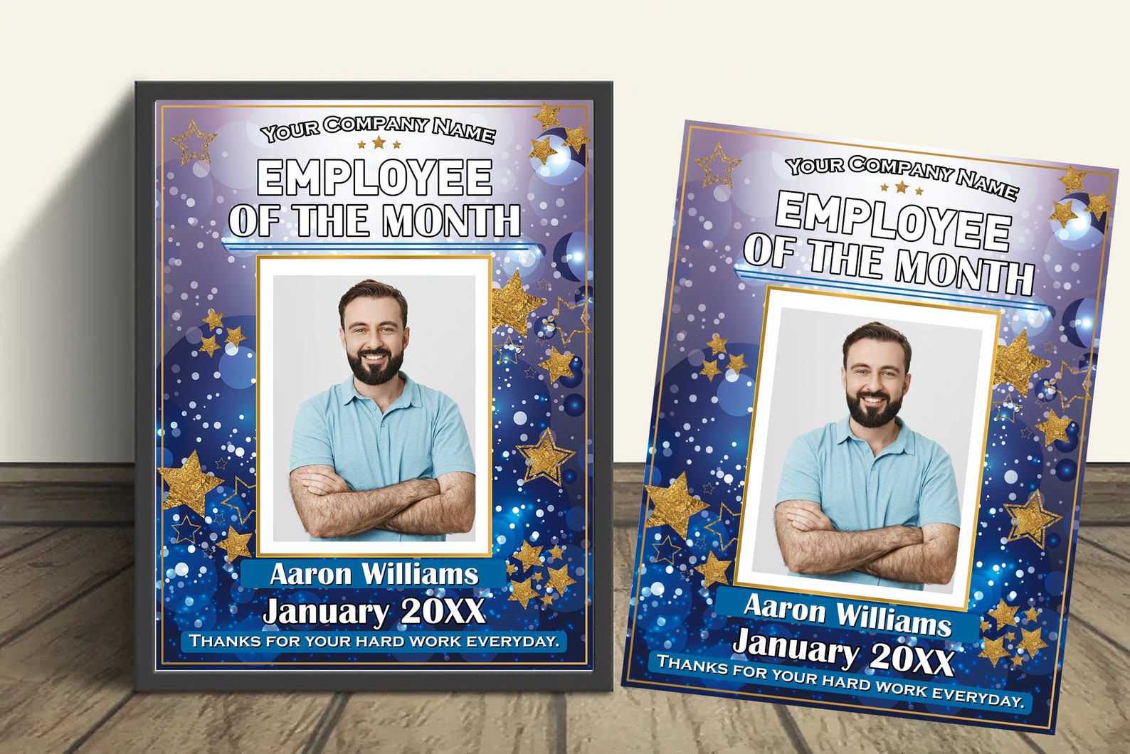 EDITABLE Star Employee of the Month Template BUNDLE - Etsy