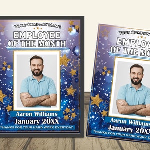 EDITABLE Star Employee of the Month Template BUNDLE | Printable ...
