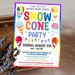 Editable Snow Cone Party Invite, Ice Cream Party Invite, PTO PTA School ...