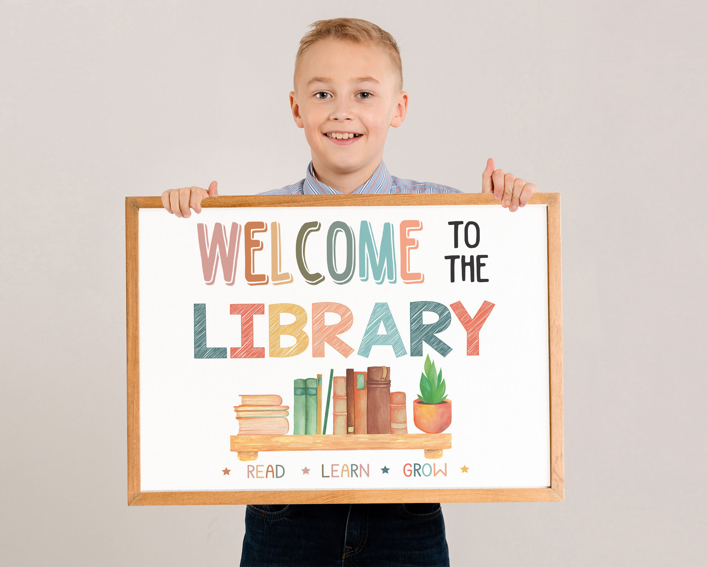 Printable Welcome Library School Sign PDF, Classroom Decor, School ...