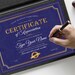 Editable Certificate of Appreciation Template, Royal Blue and Black ...
