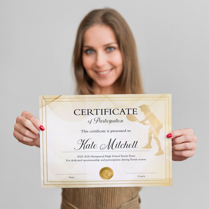 Editable Tennis Certificate Bundle 3 Printable Tennis Awards | Etsy