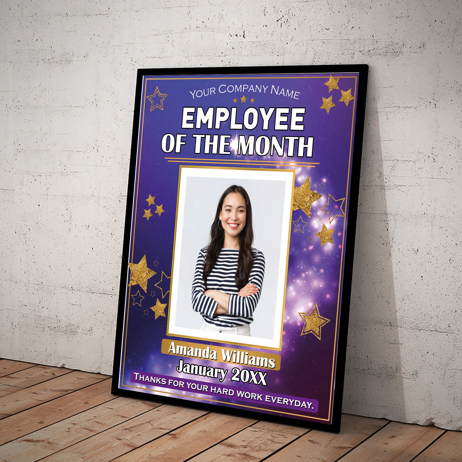 EDITABLE Star Employee of the Month Template BUNDLE - Etsy