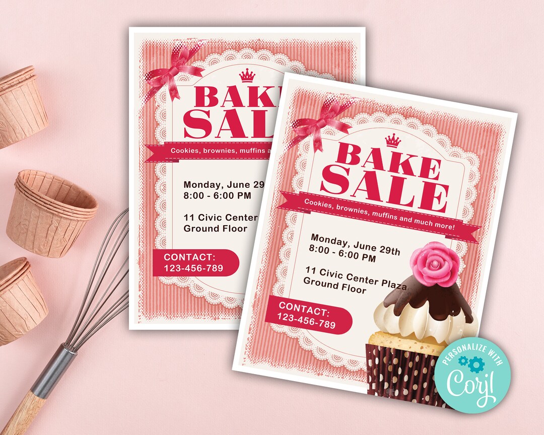 Bake Sale Flyer | Bake Business Flyer | Bake Sale Printables | Bake ...