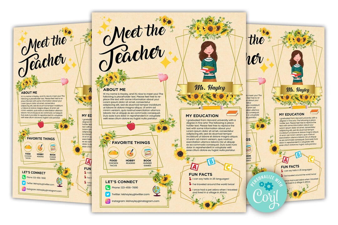 Meet the Teacher Editable, Photo Teacher Letter, Teacher Newsletter ...