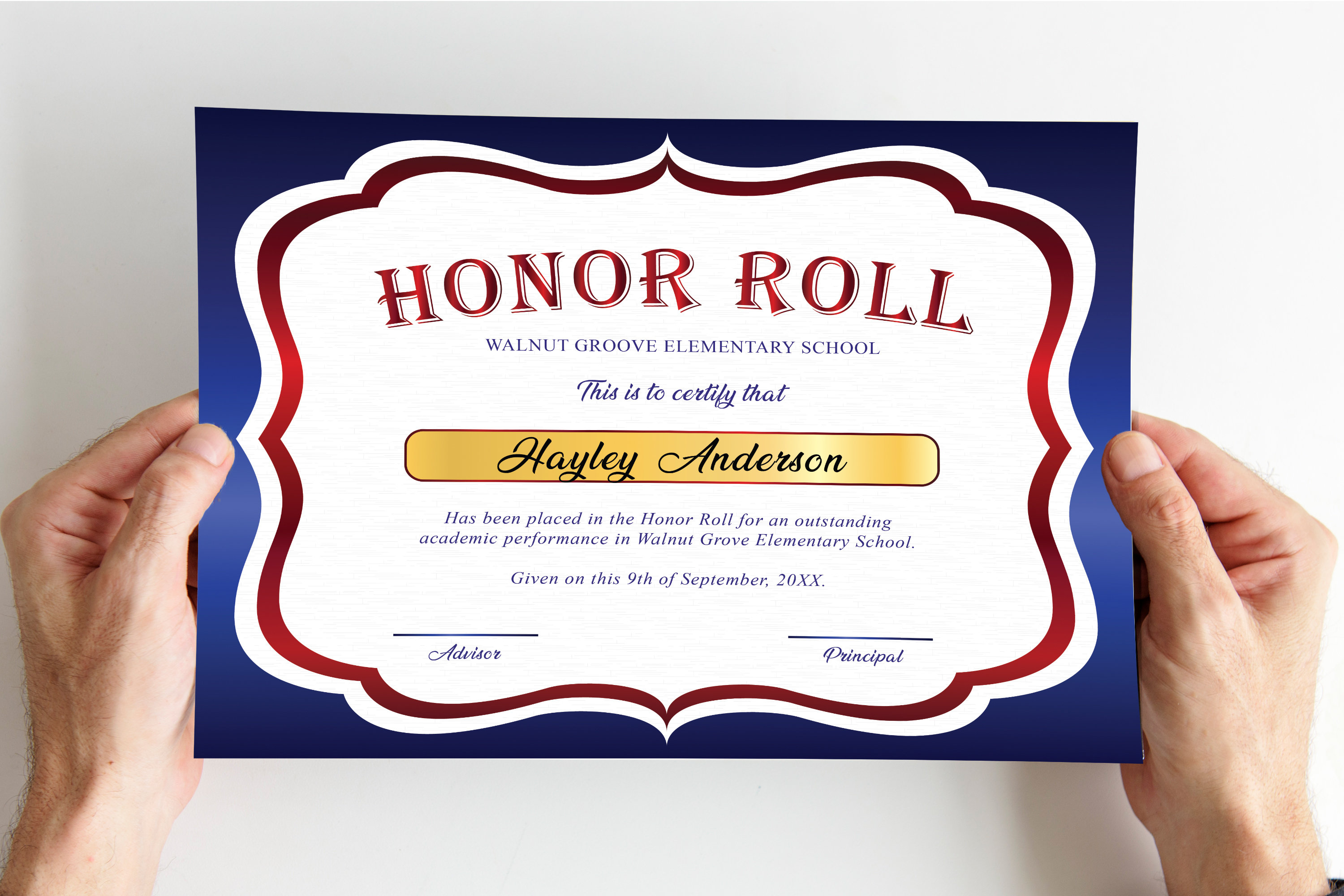 Editable Honor Roll Template Bundle Set of 2, DIY Honor Student Award ...