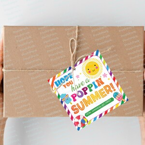 EDITABLE Hope You Have a Popping Summer Tag, Customizable Summer Gift ...