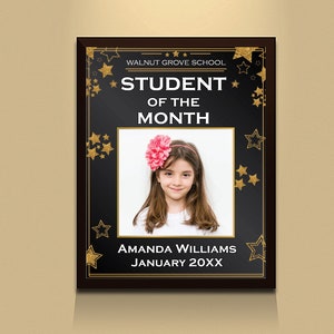 Student of the Month Printable Certificate Template Black, Editable ...