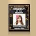Student of the Month Printable Certificate Template Black, Editable ...