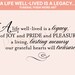 Poem Word Art Funeral Program, A Life Well-lived is a Legacy Pre-made ...