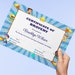 Editable Certificate of Bravery, Blue Printable Kids Certificate ...