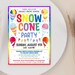 Editable Snow Cone Party Invite, Ice Cream Party Invite, PTO PTA School ...