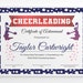 EDITABLE Cheerleader Certificate Red and Blue Cheerleading - Etsy