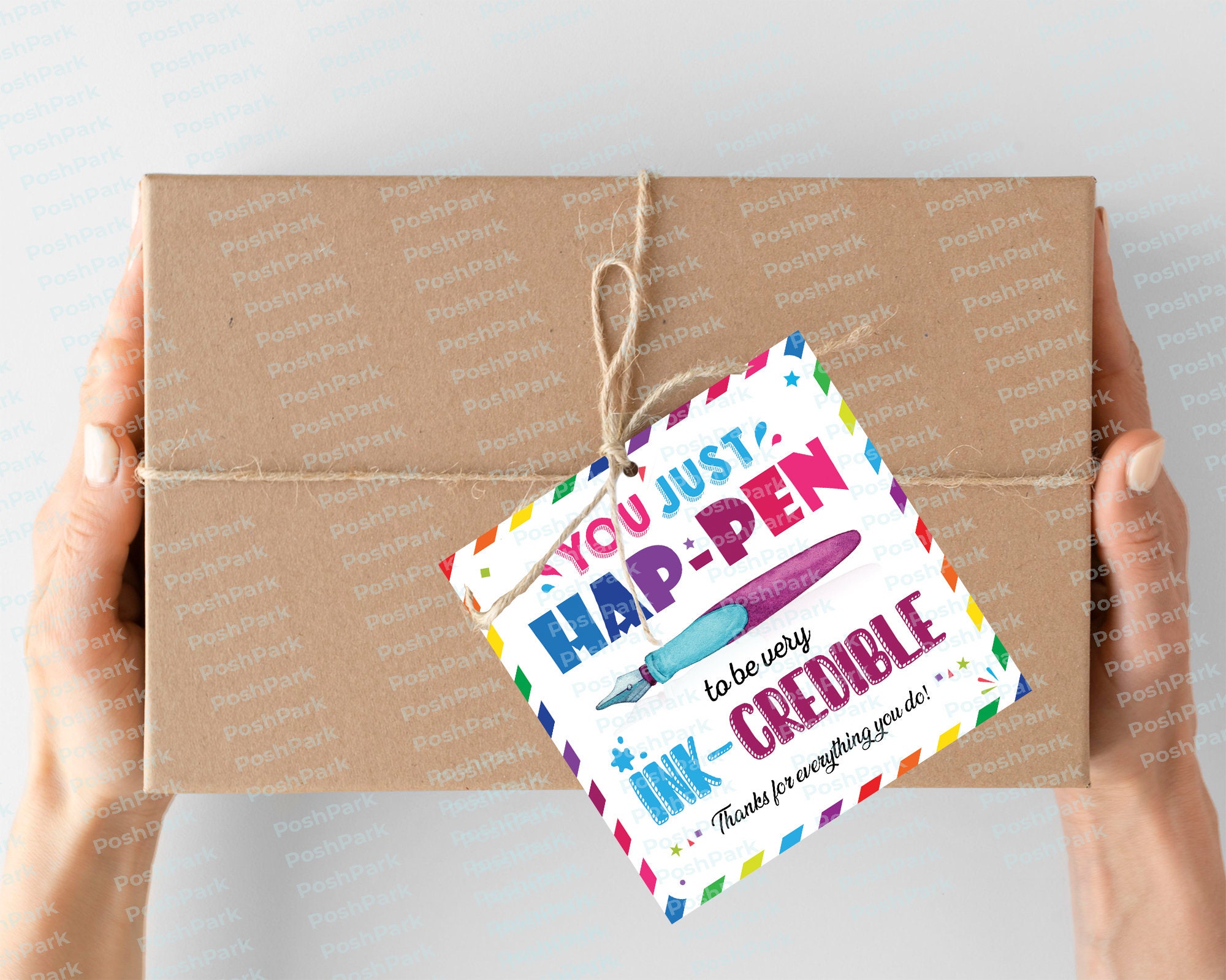PDF Pen Gift Tag, Hap-pen to Be Very Ink-credible Teacher Gift Tags ...