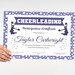 EDITABLE Cheerleading Certificate Template Purple (Instant Download) - Etsy