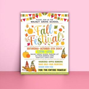 Editable Fall Festival Flyer, School Church Halloween Fall Invite, Fall ...