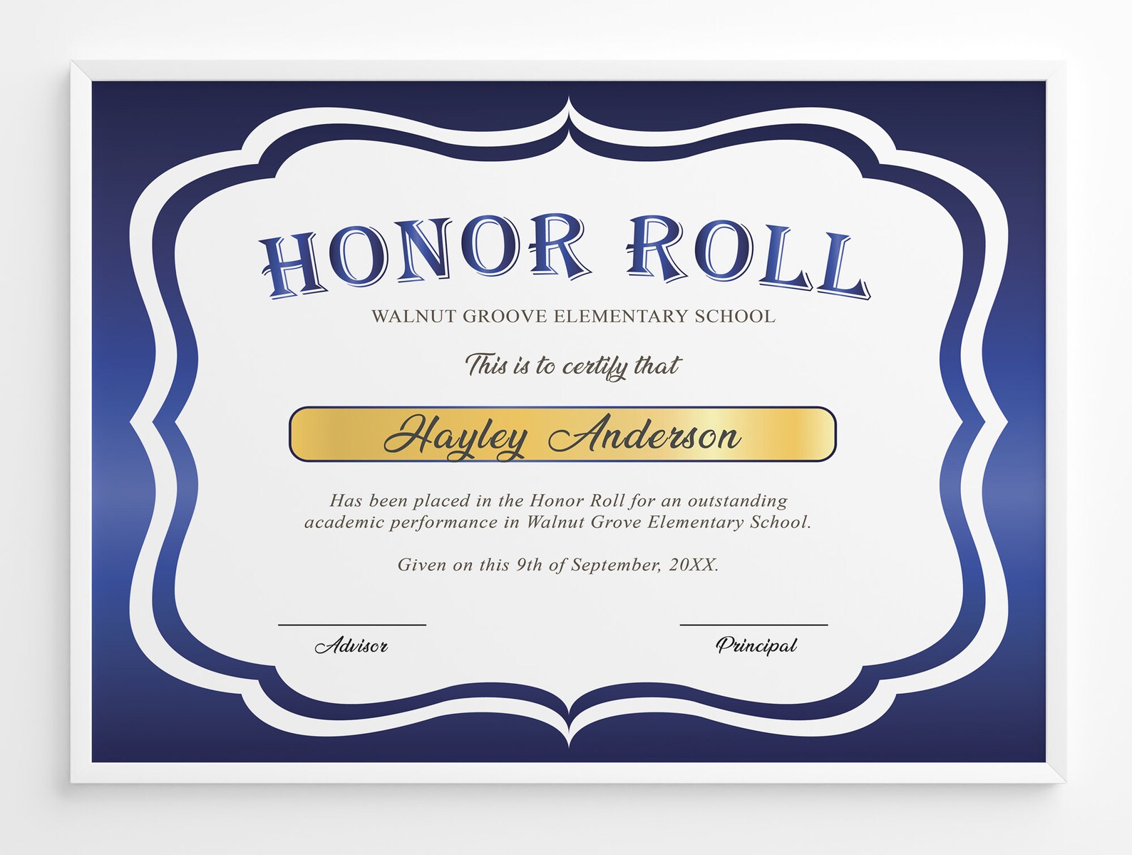 Editable Honor Roll Template Bundle Set of 2, DIY Honor Student Award ...