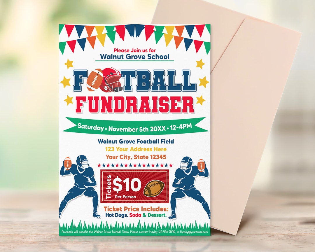 Football Fundraiser Template at Kimberly Clifton blog
