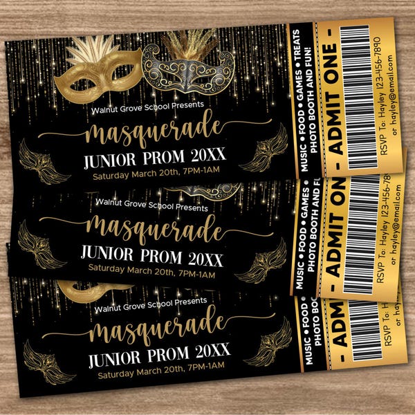 Prom Ticket - Etsy