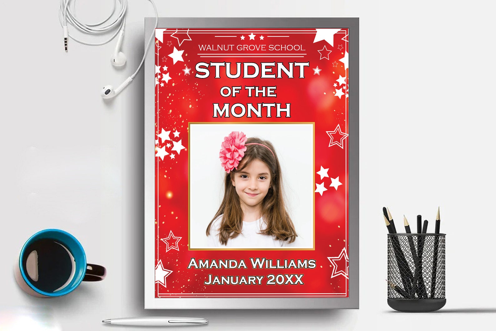 Editable Student of the Month Certificate Template Classroom - Etsy
