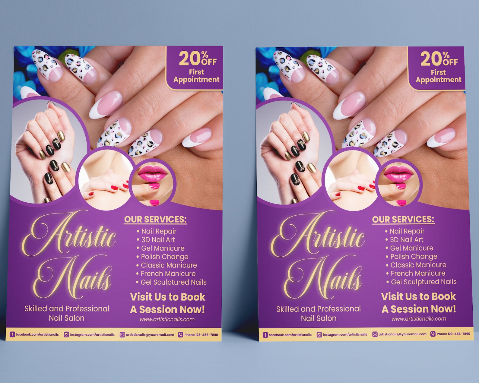 Nail Flyer Template Editable Nail Salon Flyer Nail Tech - Etsy