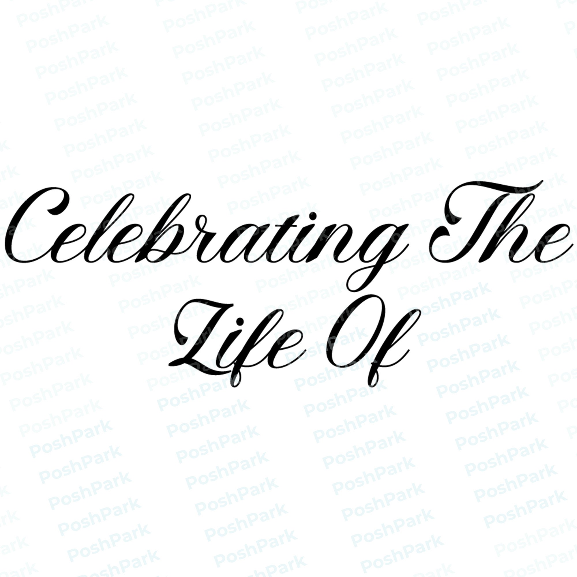 Sets of 4 Celebrating the Life Of, Funeral Program Word Art Titles, Pre ...