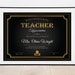 Editable Elegant Teacher Appreciation Certificate Black - Etsy