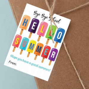 PDF Summer Teacher Gift Tag, Summer Gift Tags for Student, End of ...