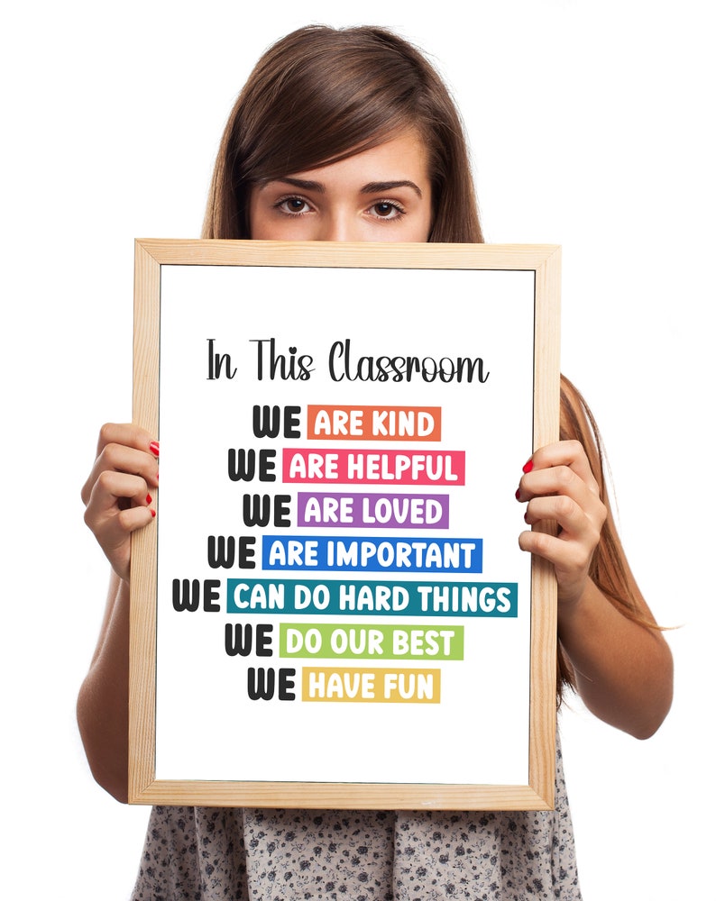 In This Classroom We Are Classroom Quotes Classroom Wall Art - Etsy