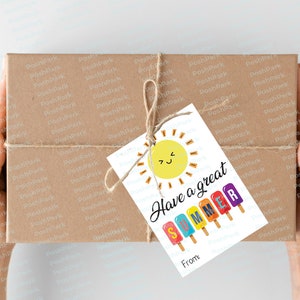 PRINTABLE PDF Have A Great Summer Tags , Summer Gift Tag, End of School ...